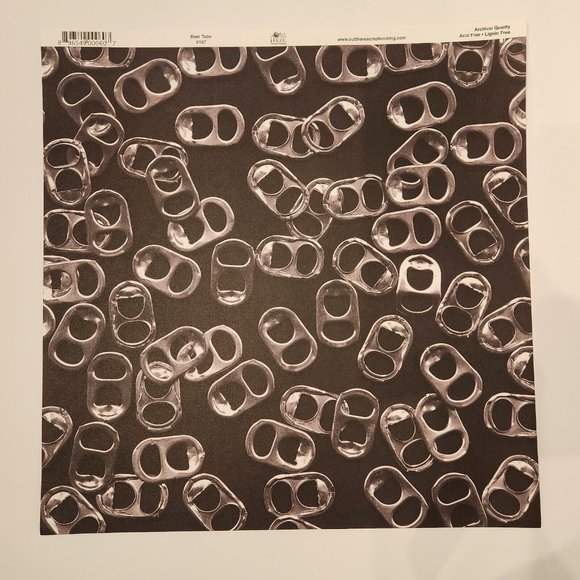 Other | Scrapbook Paper Soda Beer Tabs 25 Sheets Black Silver | Poshmark